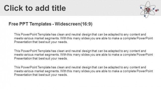 3D Atom Model PowerPoint Templates - Slidesgo templates