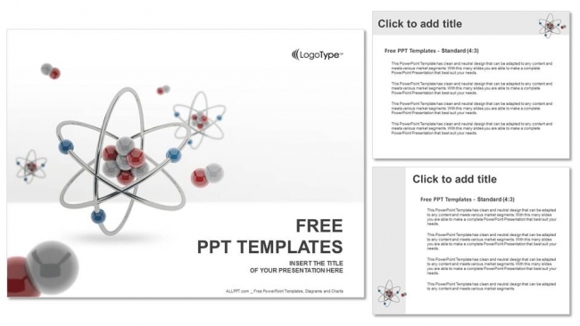 3D Atom Model PowerPoint Templates - Slidesgo templates