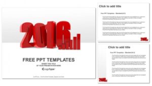 3D Chart for 2016 PowerPoint Templates - Slidesgo templates