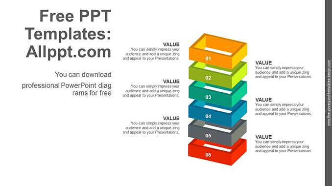 3D Format Rectangle PowerPoint Diagram - Powerpoint and google slides ...