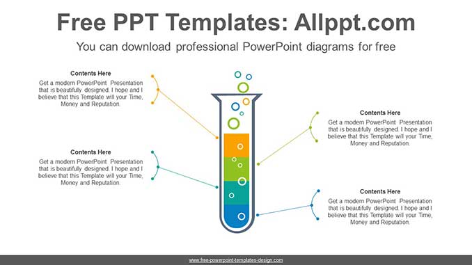 4-Parts Test Tube PowerPoint Diagram - Slidesgo templates