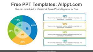 5-split pie chart PowerPoint Diagram - Slidesgo templates