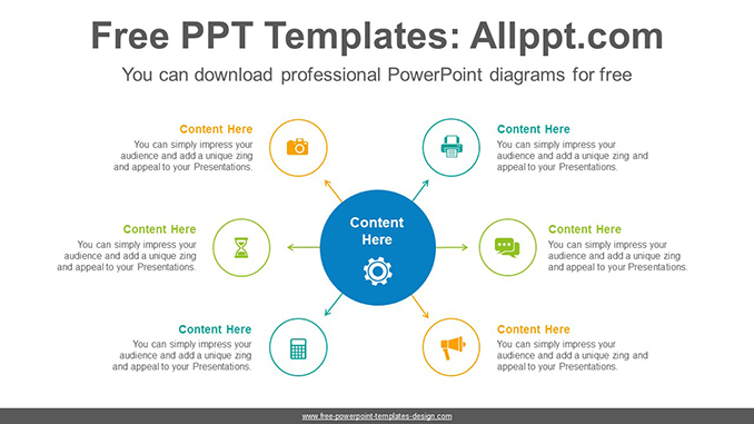 6 circles PowerPoint Diagram Template - Powerpoint and google slides ...