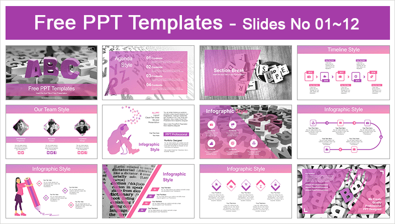 ABC Alphabet Blocks PowerPoint Templates - Slidesgo templates