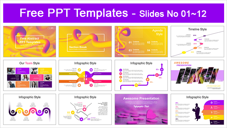 Abstract Gradients Waves PowerPoint Templates - Powerpoint and google ...