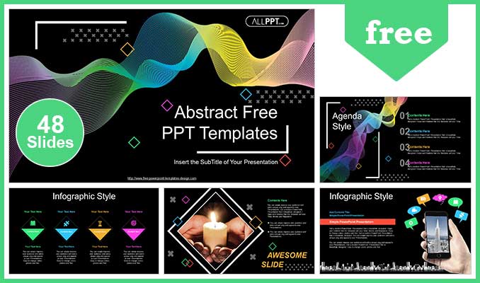 Abstract Wave Lines PowerPoint Templates - Slidesgo templates