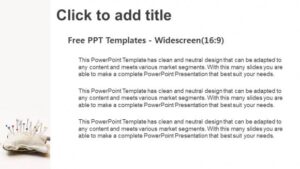 Accessories for needlework PowerPoint Templates - Slidesgo templates