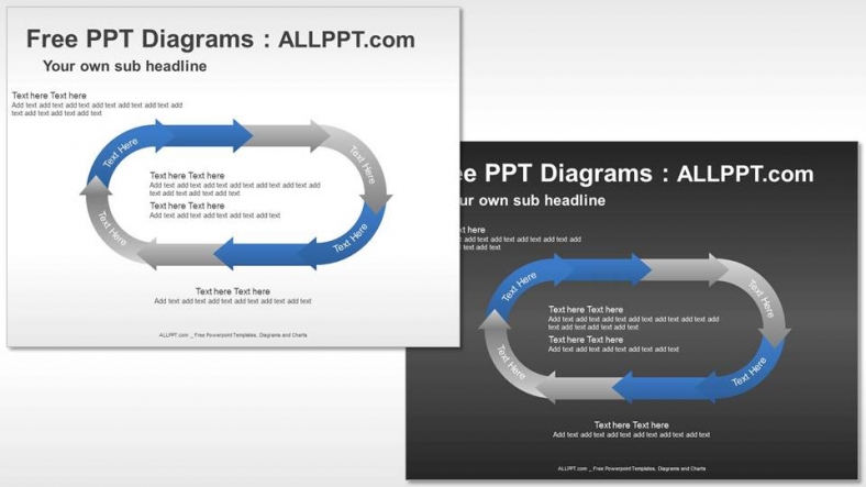 Arrow Cycle PPT Diagrams - Powerpoint and google slides Saveslides ...