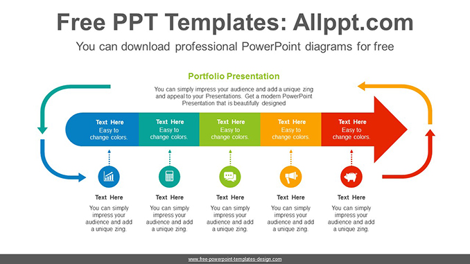 Arrows Progress PowerPoint Diagram Template Powerpoint And Google Slides Saveslides Templates