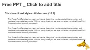 Bananas whole and sliced on white background PowerPoint Templates ...