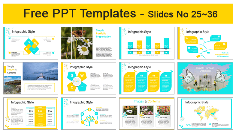 Beautiful Yellow Flower PowerPoint Templates - Powerpoint and google ...