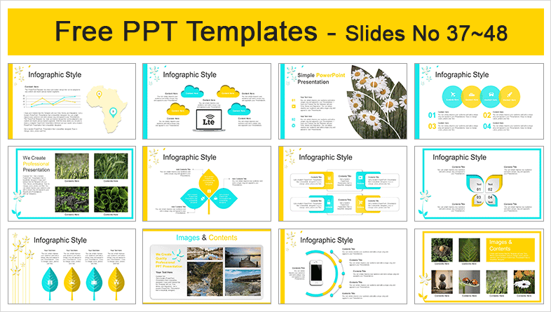 Beautiful Yellow Flower PowerPoint Templates - Powerpoint and google ...