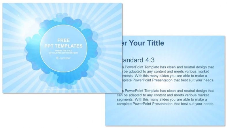 Blue Sky And Cloud-Abstract PPT Templates - Slidesgo templates
