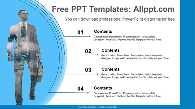 Business man PowerPoint Diagram Template - Slidesgo templates