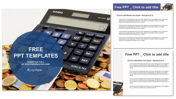 Calculator and euro banknotes PowerPoint Templates - Slidesgo templates