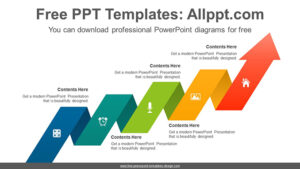 Cascading ribbon arrow PowerPoint Diagram Template - Slidesgo templates