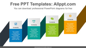 Cascading ribbon banner PowerPoint Diagram Template - Slidesgo templates