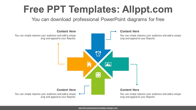 Center Focus Arrows PowerPoint Diagram - Powerpoint and google slides ...