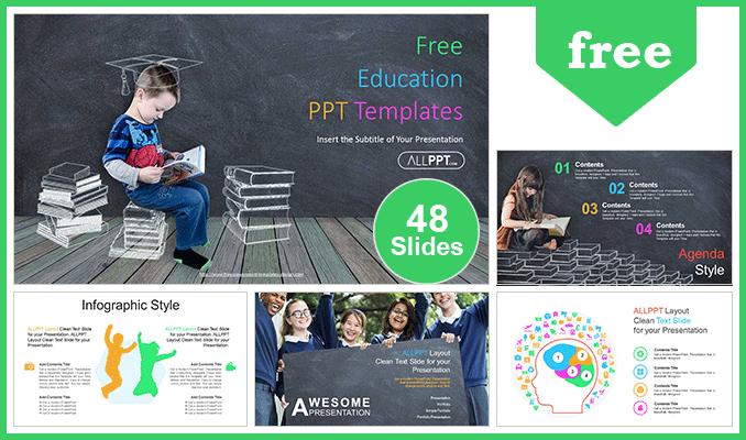 Chalk Drawn Books PowerPoint Templates - Slidesgo templates