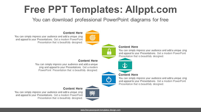Chevron-shaped hexagon PowerPoint Diagram Template - Slidesgo templates