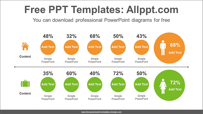 Circle compare list PowerPoint Diagram Template - Slidesgo templates