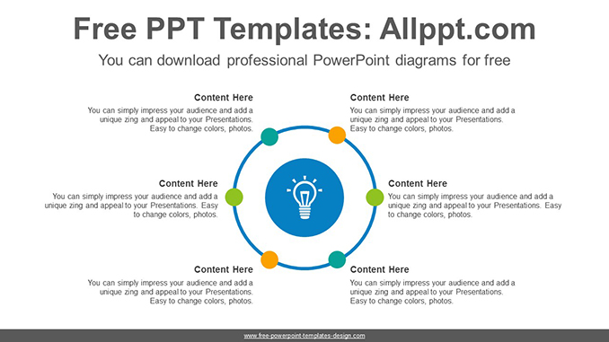 Circle radial dot PowerPoint Diagram Template - Slidesgo templates