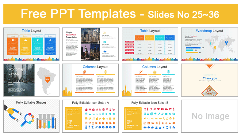 City Buildings Business PowerPoint Template - Powerpoint and google ...