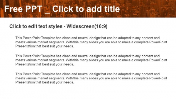 City skyscrapers aerial panorama view PowerPoint Templates - Slidesgo ...