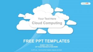 Cloud Computing on blue PowerPoint Templates - Slidesgo templates