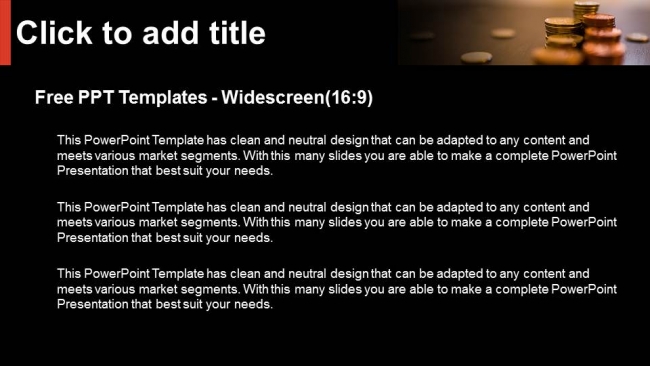 Coins on the table Powerpoint Templates - Powerpoint and google slides ...