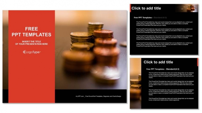 Coins on the table Powerpoint Templates - Powerpoint and google slides ...