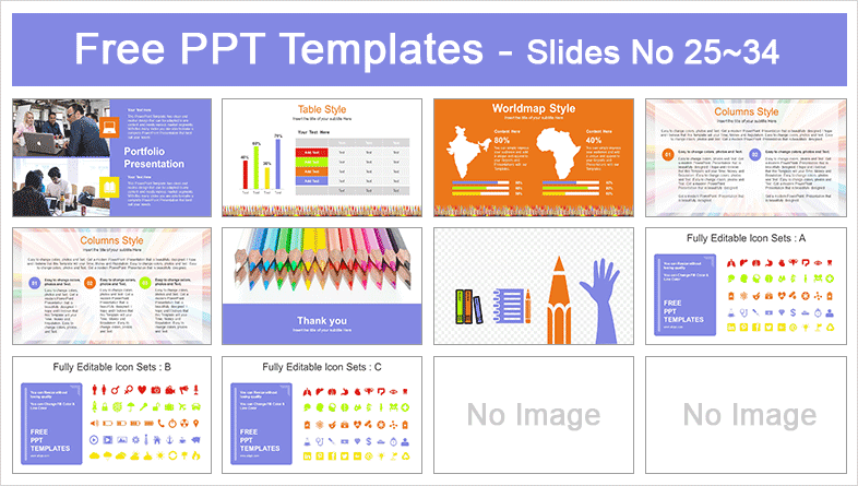 Colored Pencils Education Concept PowerPoint Template - Slidesgo templates