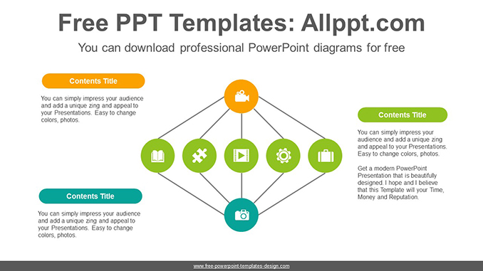 Colorful circular PowerPoint Diagram Template - Slidesgo templates