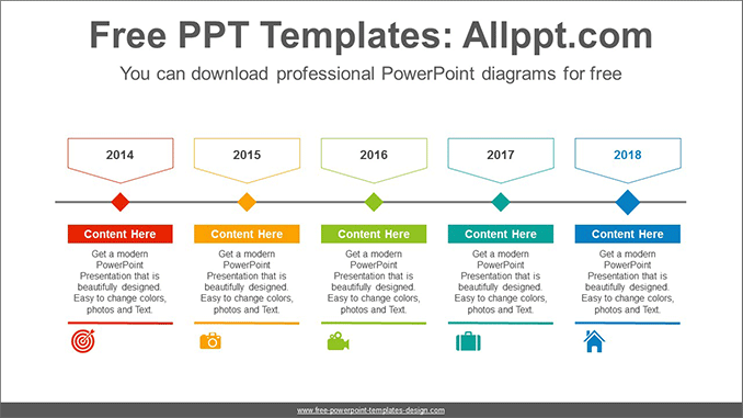 Colorful Text Boxes PowerPoint Diagram Template Slidesgo Templates