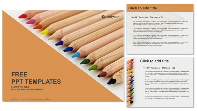 Colorful wooden pencils PowerPoint Templates - Slidesgo templates