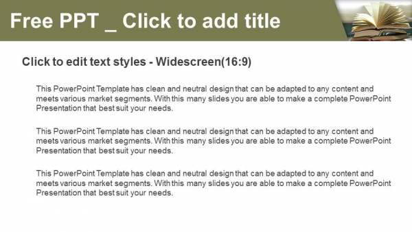 Composition with vintage old hardback books PowerPoint Templates ...