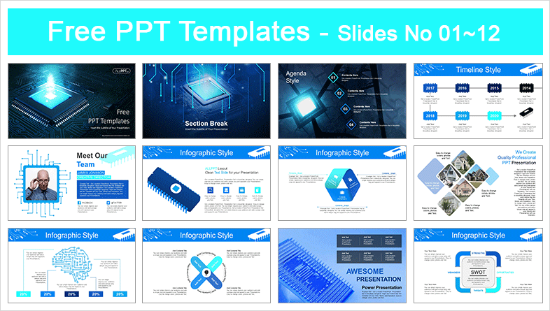 Computer Hardware Technology PowerPoint Templates - Powerpoint and ...