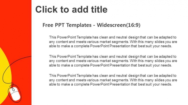 Computer Mouse with Cable PowerPoint Templates - Slidesgo templates