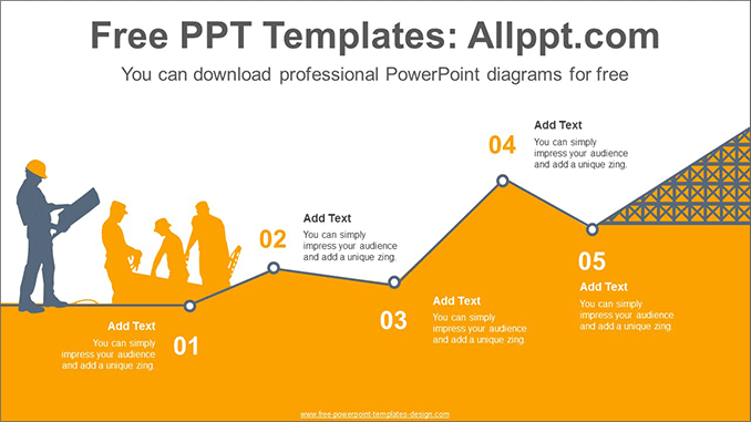 Construction rising chart PowerPoint Diagram Template - Powerpoint and ...