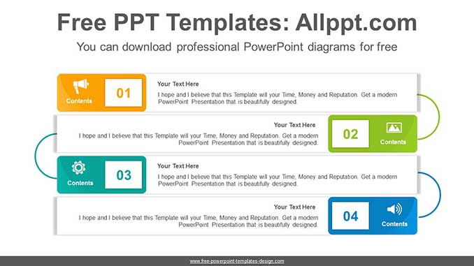 Corner Rounded Cards PowerPoint Diagram - Powerpoint and google slides ...