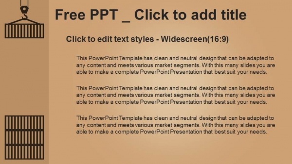Crane lifts a container with cargo-Industry PowerPoint Templates ...