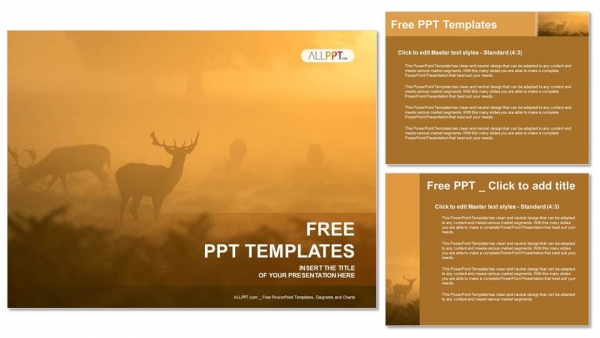 Deer in the mist PowerPoint Templates - Powerpoint and google slides ...