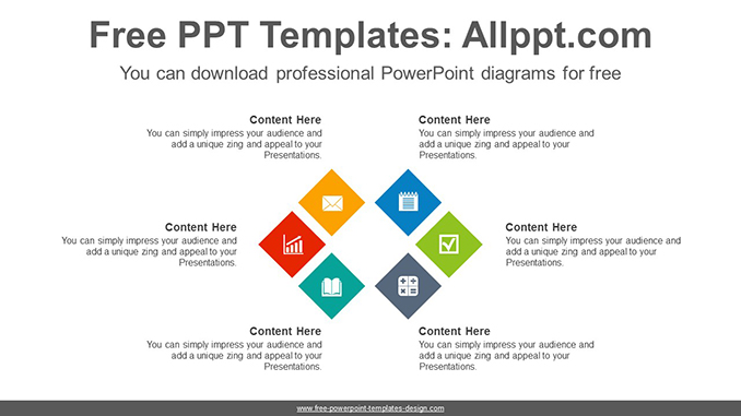 Diamonds combination PowerPoint Diagram Template - Slidesgo templates