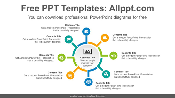 Divergent circles PowerPoint Diagram Template - Slidesgo templates