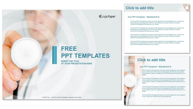 Doctor hand with stethoscope PowerPoint Templates - Slidesgo templates