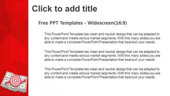 Dollar Graph Target PowerPoint Templates - Slidesgo templates