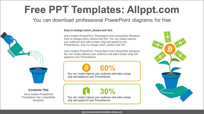 Dollar flower growth PowerPoint Diagram Template - Slidesgo templates Dollar flower growth PowerPoint Diagram Template - Slidesgo templates