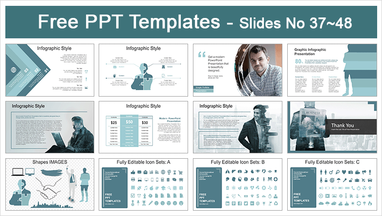 Double Exposure Business PowerPoint Templates - Slidesgo templates