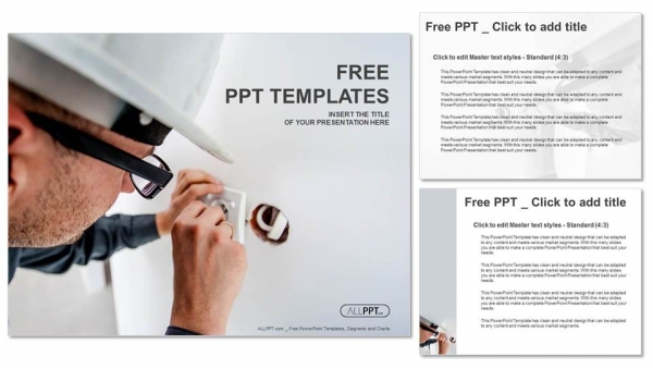 Electrician working at plug socket PowerPoint Templates - Powerpoint ...