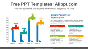 Faucet Bar chart PowerPoint Diagram - Slidesgo templates